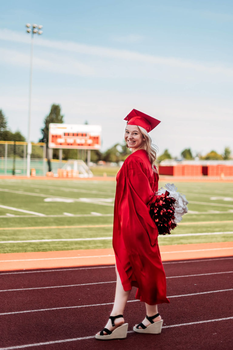 Senior Cheer Graduation Photos in Bend | Bend Senior Photographer